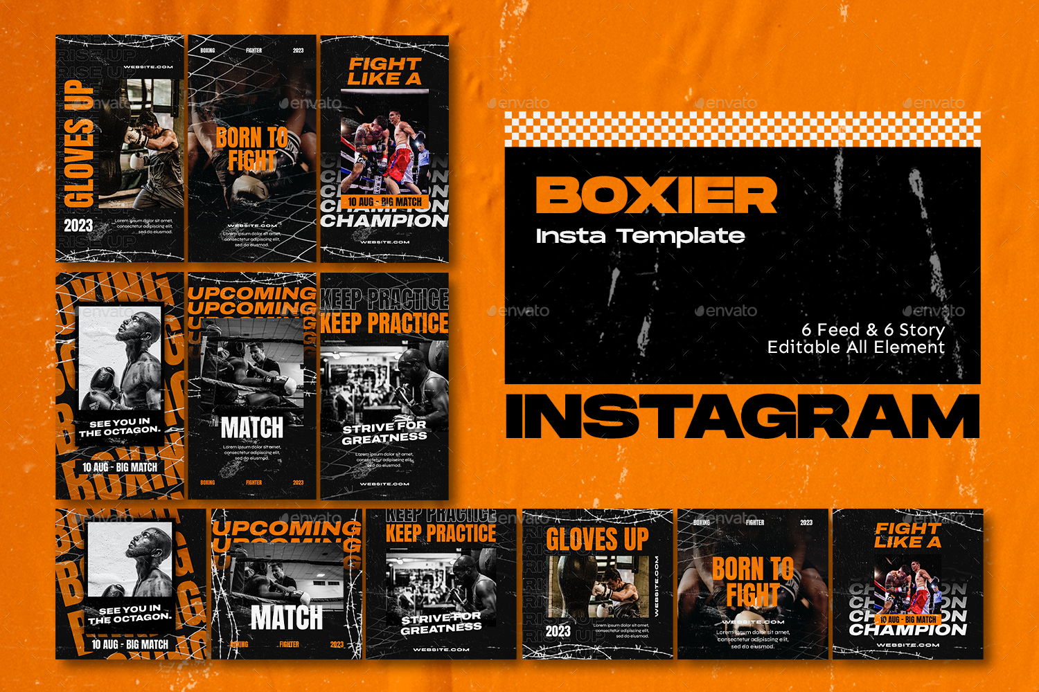 Boxier Sport Instagram Template, Web Elements | GraphicRiver