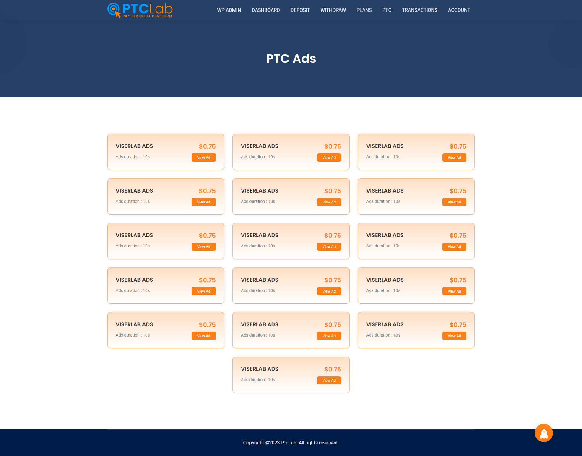 PTCLab - Pay Per Click WordPress Plugin by ViserLab | CodeCanyon