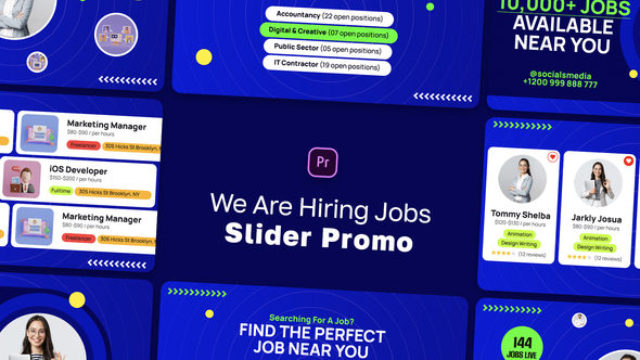 We Are Hiring Jobs Slider Promo MOGRT, Premiere Pro Templates | VideoHive