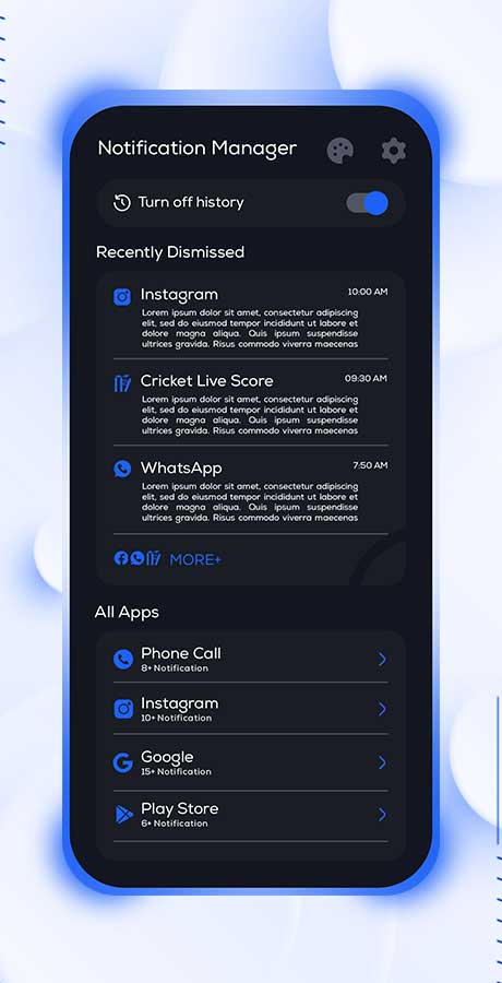 Notification History Log - Save Notification - Recent Notification ...