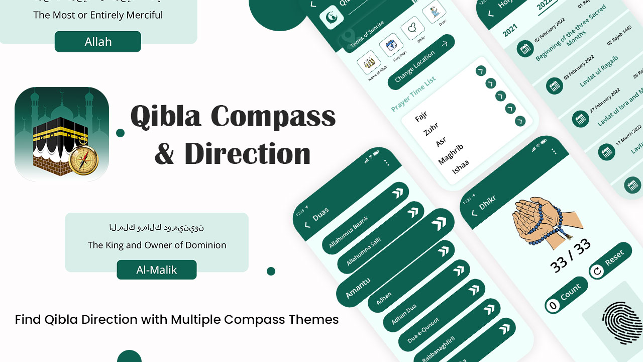 Qibla Compass - Qibla Direction - Quran Qibla Finder - Qibla Connect ...