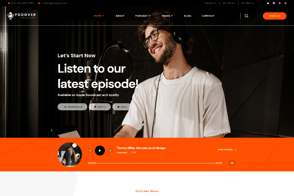 Podover - Podcast Elementor Template Kit by surisoft | ThemeForest