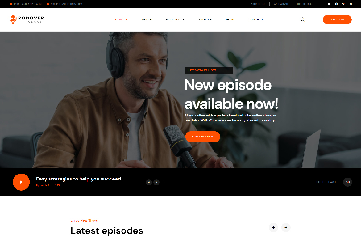 Podover - Podcast Elementor Template Kit by surisoft | ThemeForest