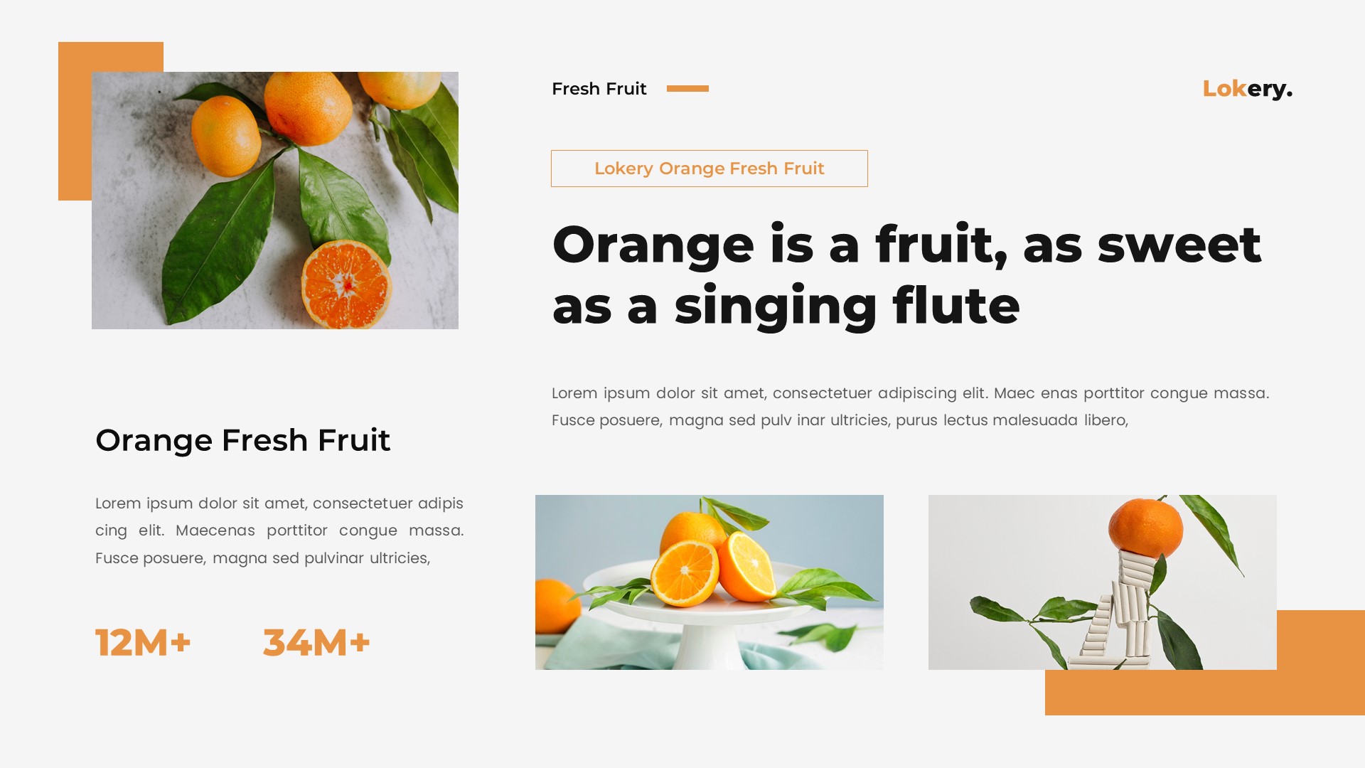 Lokery - Fresh Fruit Powerpoint Template, Presentation Templates ...