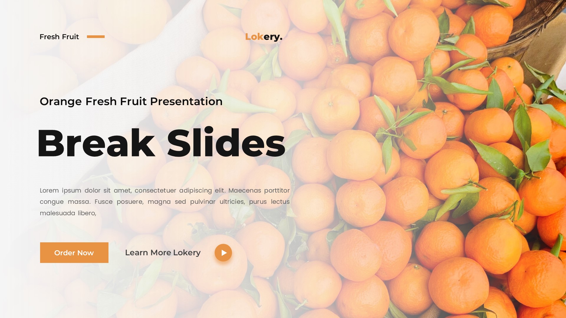 Lokery - Fresh Fruit Google Slides Template, Presentation Templates