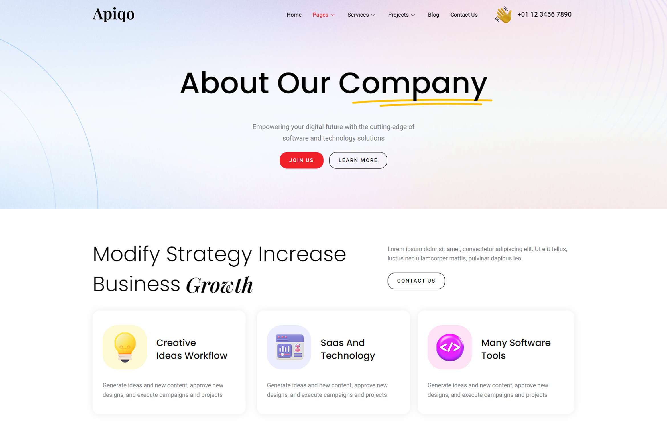 Apiqo - IT Solutions & Services Saas Elementor Template Kit by ThemetechMount