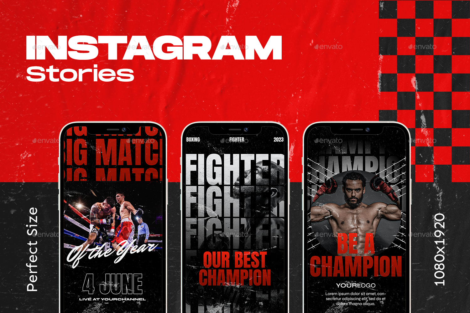 Burst Boxing Instagram Template, Web Elements | GraphicRiver