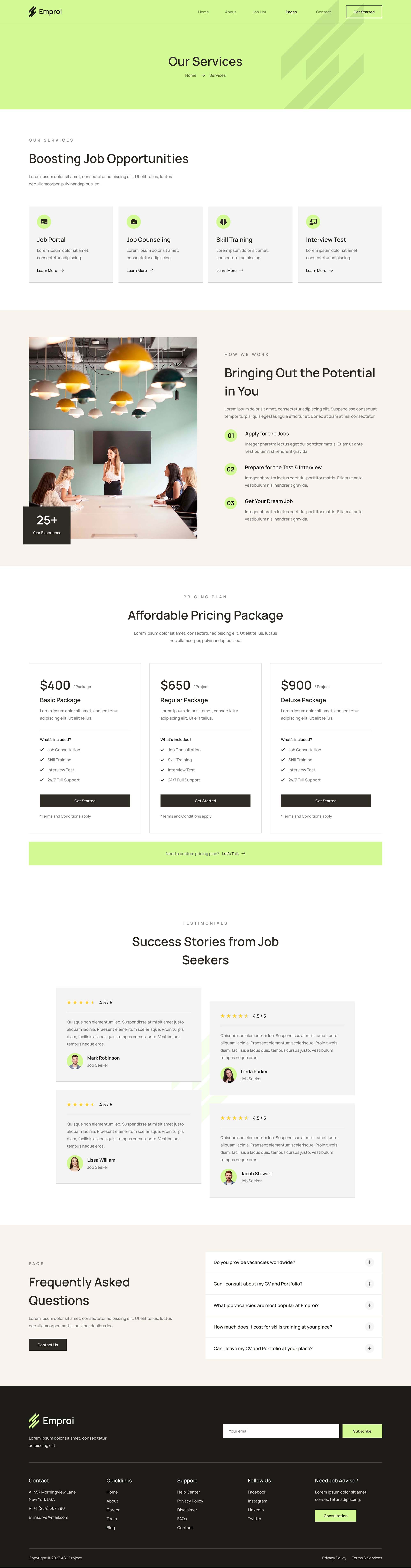 Emproi - Human Resources & Recruitment Agency Elementor Template Kit by ...