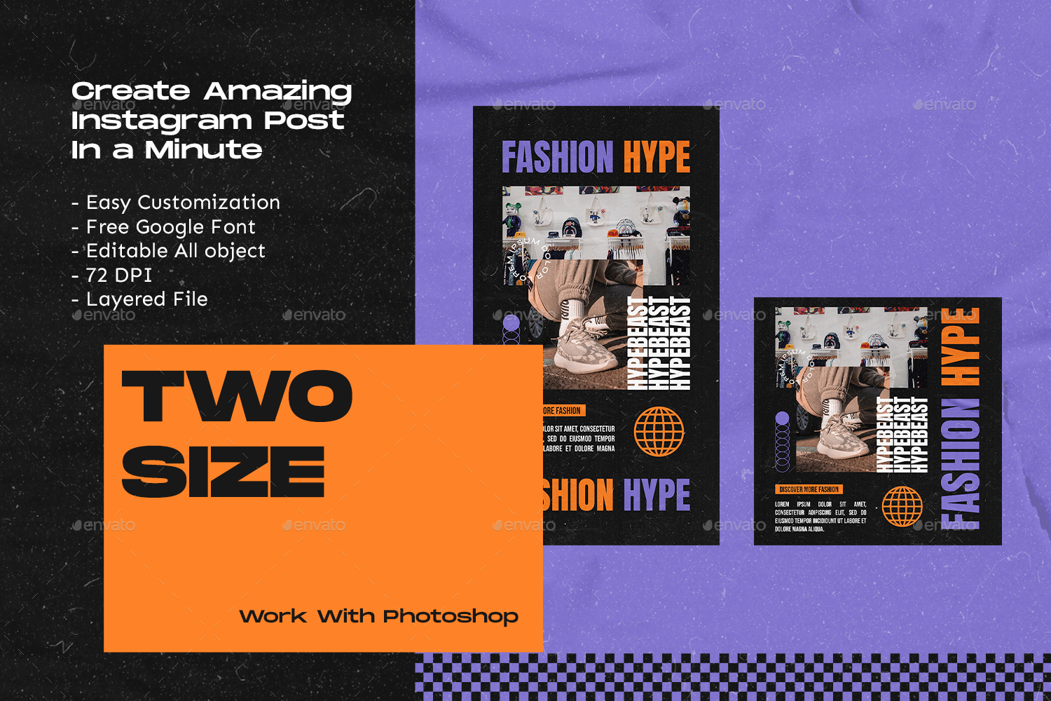 Fergo Hypebeast Instagram Template, Web Elements | GraphicRiver