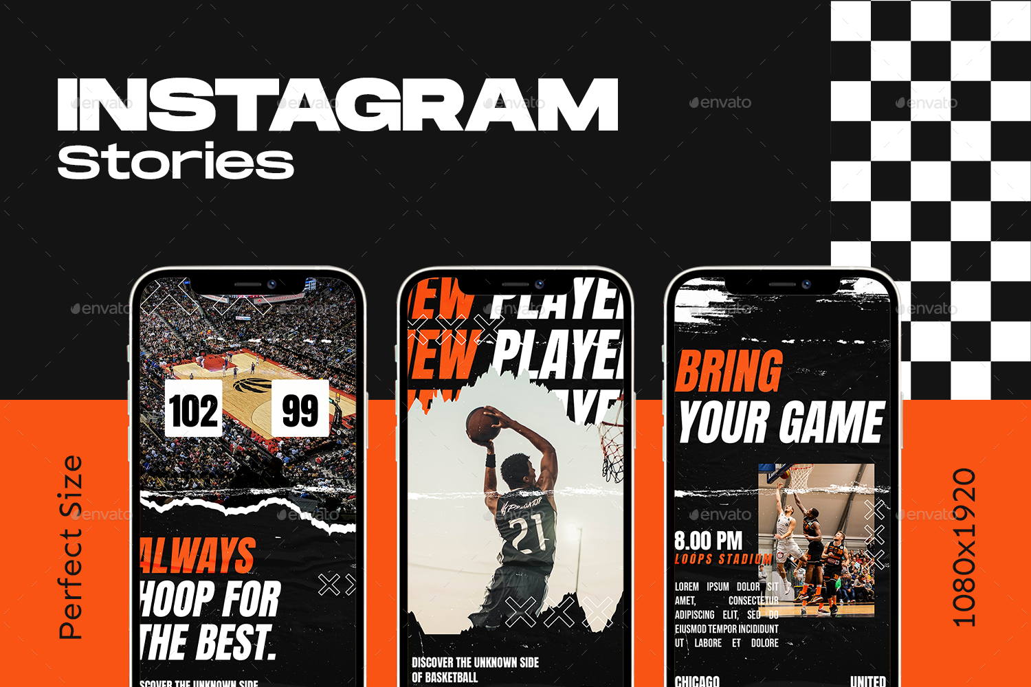 Fernos Basketball Instagram Template, Web Elements | GraphicRiver