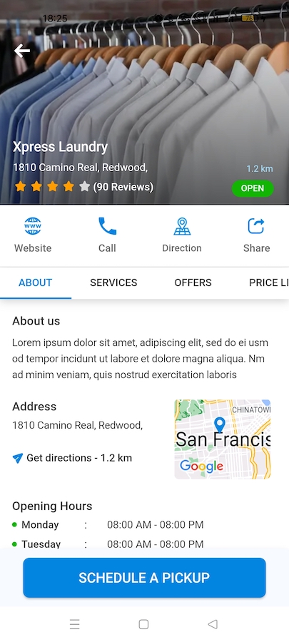 Laundry Services Flutter App - UI KIT by Fluttertop | CodeCanyon