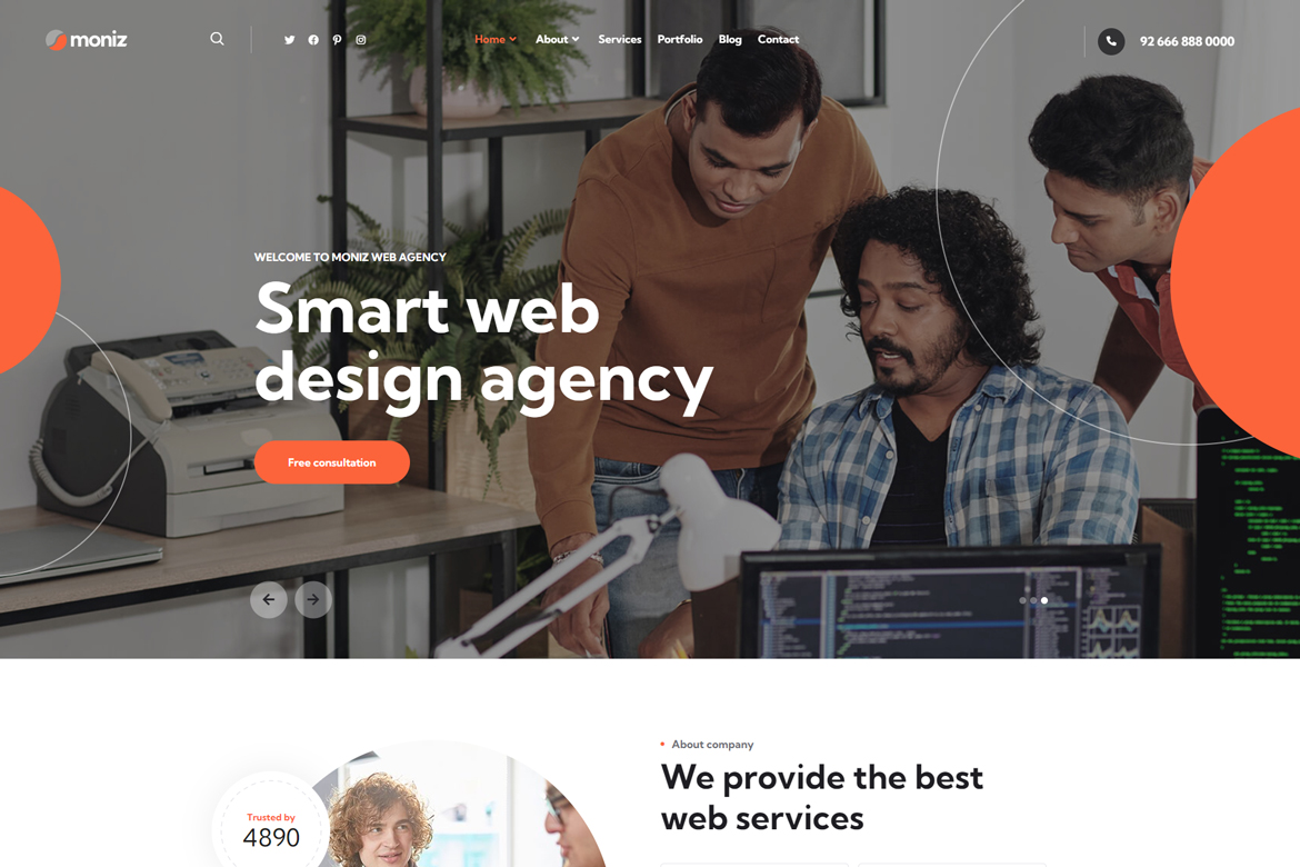 Moniz - Web Design Agency Elementor Template Kit by themesflat | ThemeForest