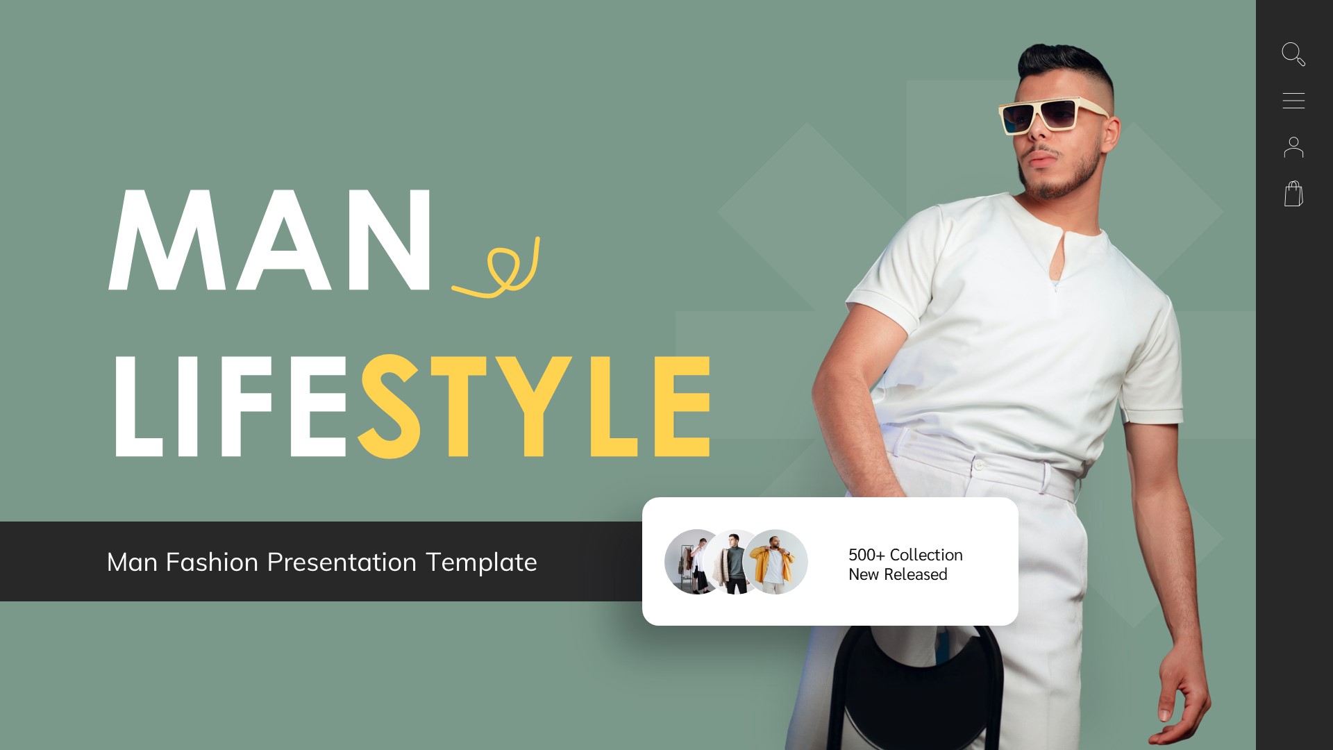Man Lifestyle - Man Fashion PowerPoint Template, Presentation Templates