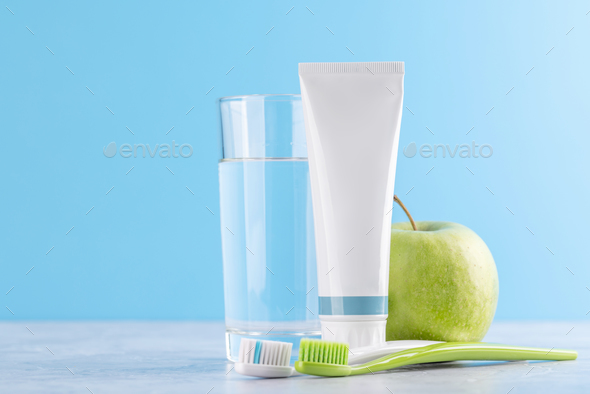 Toothpaste and toothbrushes Stock Photo by karandaev | PhotoDune