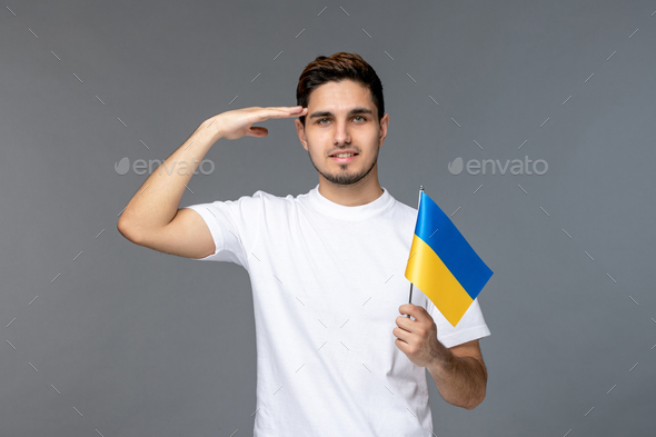 ukraine russian conflict brave cute handsome guy in white shirt with ...