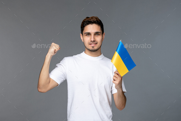 ukraine russian conflict brave cute handsome guy in white shirt with ...