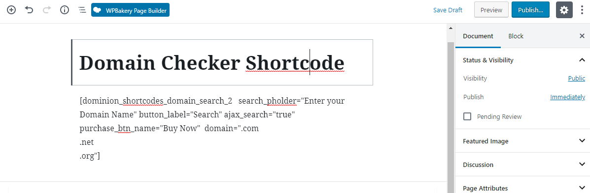 Dominion - WP Domain Checker with WPBakery Page Builder by Fluent-Themes