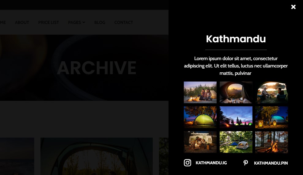 Kathmandu - Campground & Outdoor Activity Elementor Template Kit by envalab