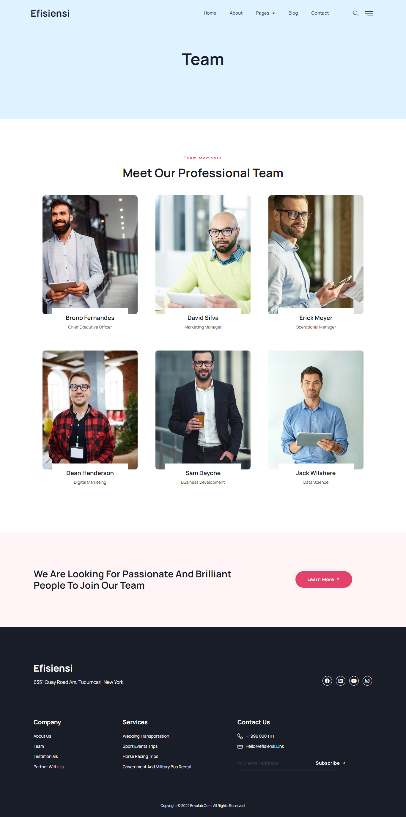 Efisiensi - Bus Charter & Rental Company Elementor Template Kit by envalab