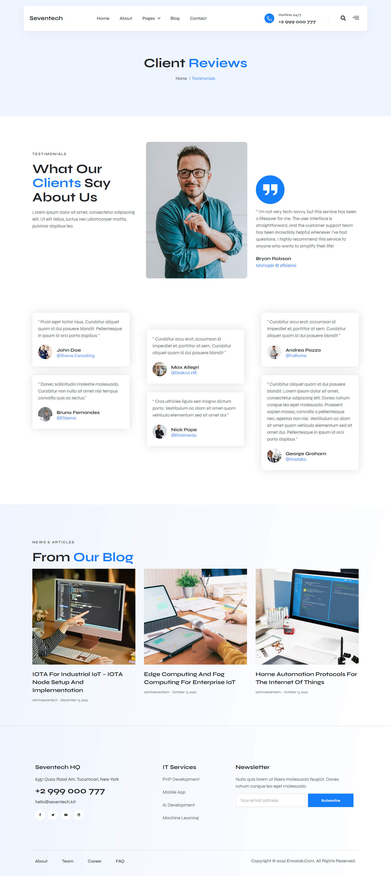 Seventech - IT Solutions & Tech Company Digital Elementor Template Kit ...
