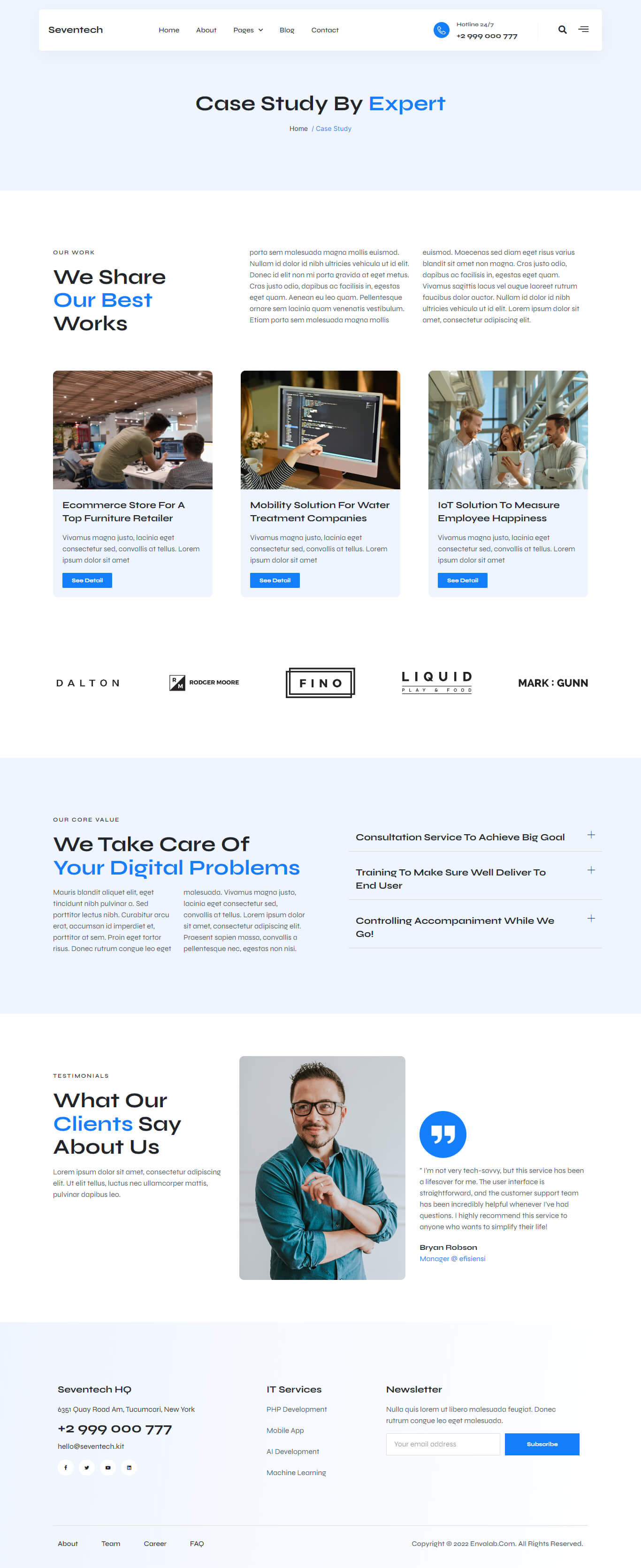Seventech - IT Solutions & Tech Company Digital Elementor Template Kit ...