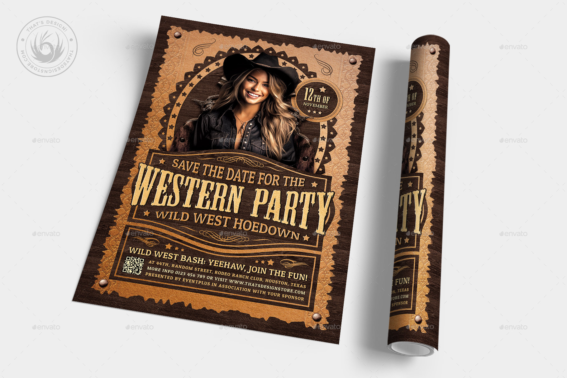 Western Party Flyer Template, Print Templates | GraphicRiver