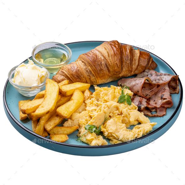 American breakfast restaurant menu concept Stock Photo by grafvision