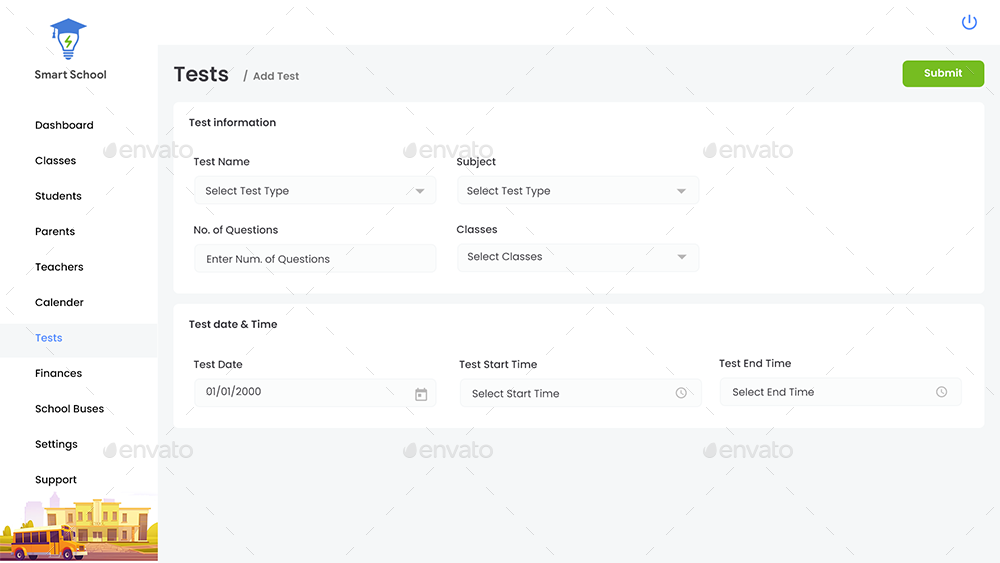 4 Apps | School-Parent App UI Kit | Students' Activities ...
