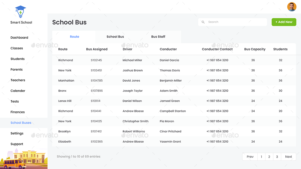 4 Apps | School-Parent App UI Kit | Students' Activities ...