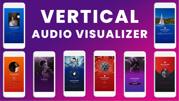 Social Media Audio Visualizers, Vertical Design, After Effects Project ...