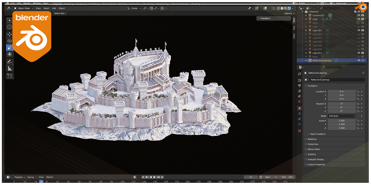 Procedural Medieval Castle Generator 3D Models by elpamidor | 3DOcean
