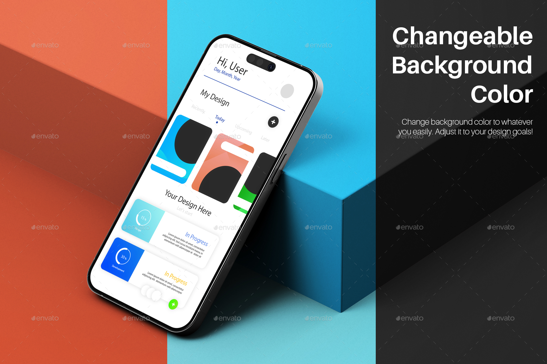 iPhone 14 Screen PSD Mockup Pack - Minimal Modern Scene, Graphics ...