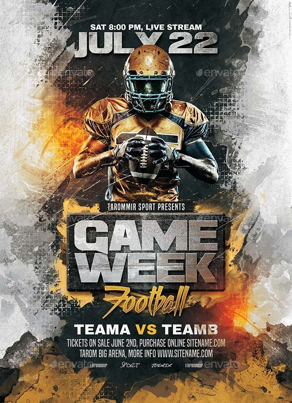 Football Game Week Flyer, Print Templates | GraphicRiver
