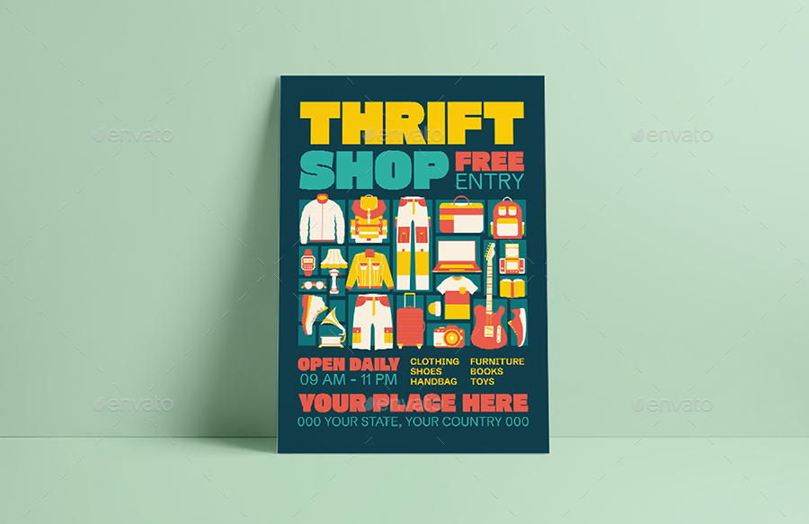 Thrift Shop Flyer, Print Templates | GraphicRiver