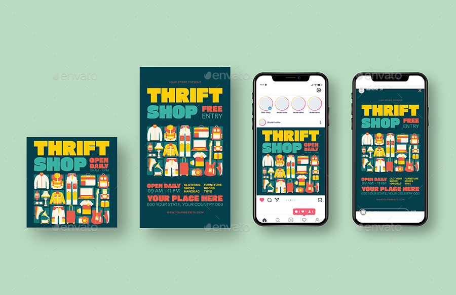 Thrift Shop Flyer, Print Templates | GraphicRiver