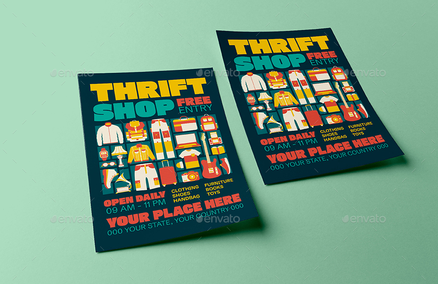 Thrift Shop Flyer, Print Templates | GraphicRiver