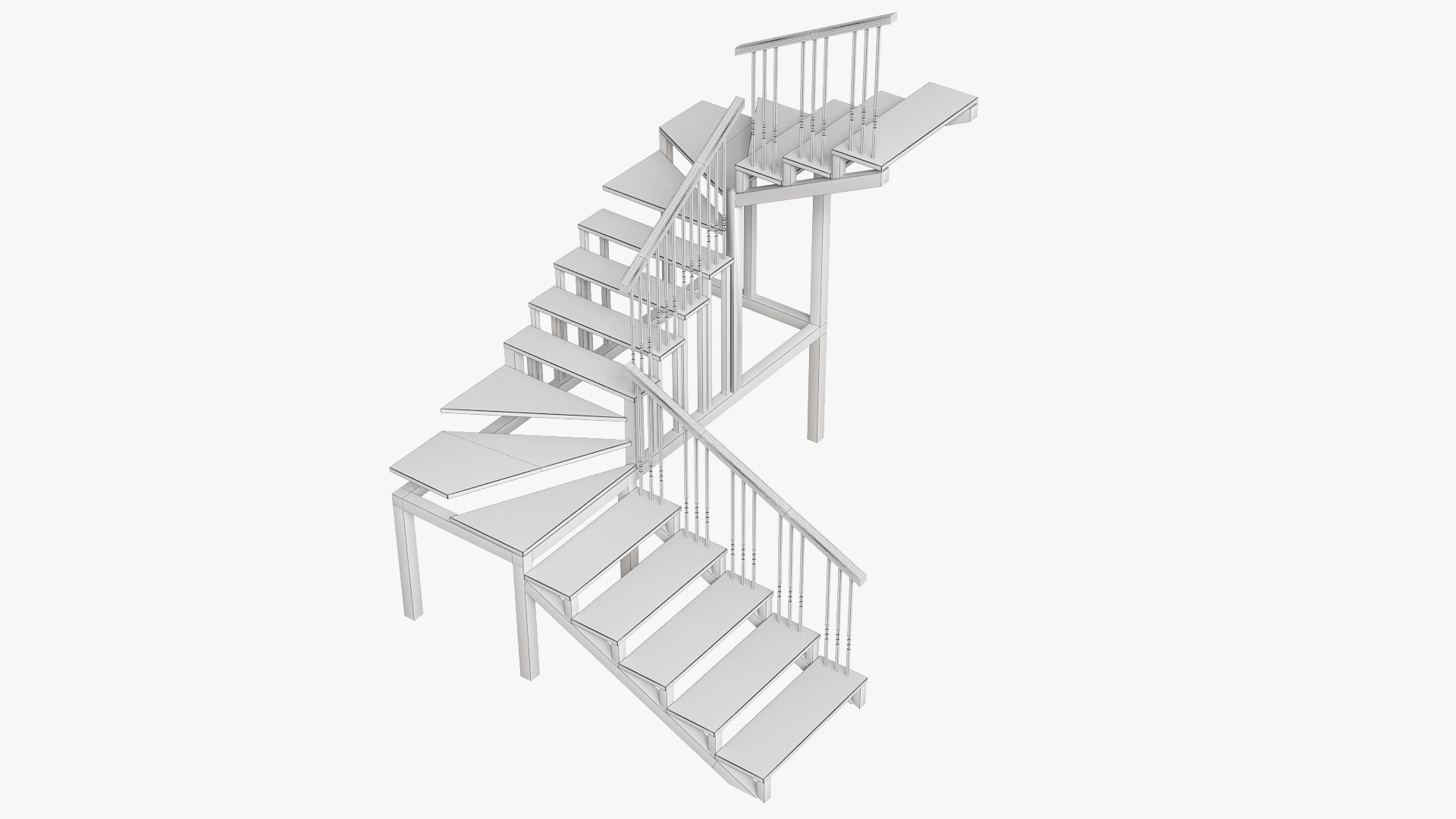 Stairs Modern Metal 3D Model by Derssy | 3DOcean