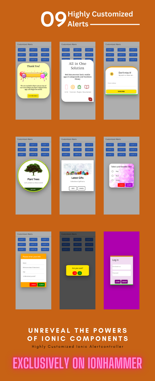 Ionic multipurpose template collection | 40+ App screens by MrIonic