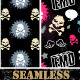 Vector set of stylish emo seamless textures, Vectors | GraphicRiver