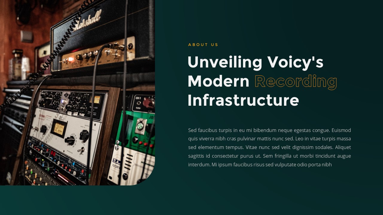 Voicy - Music Recording Studio PowerPoint Template, Presentation Templates