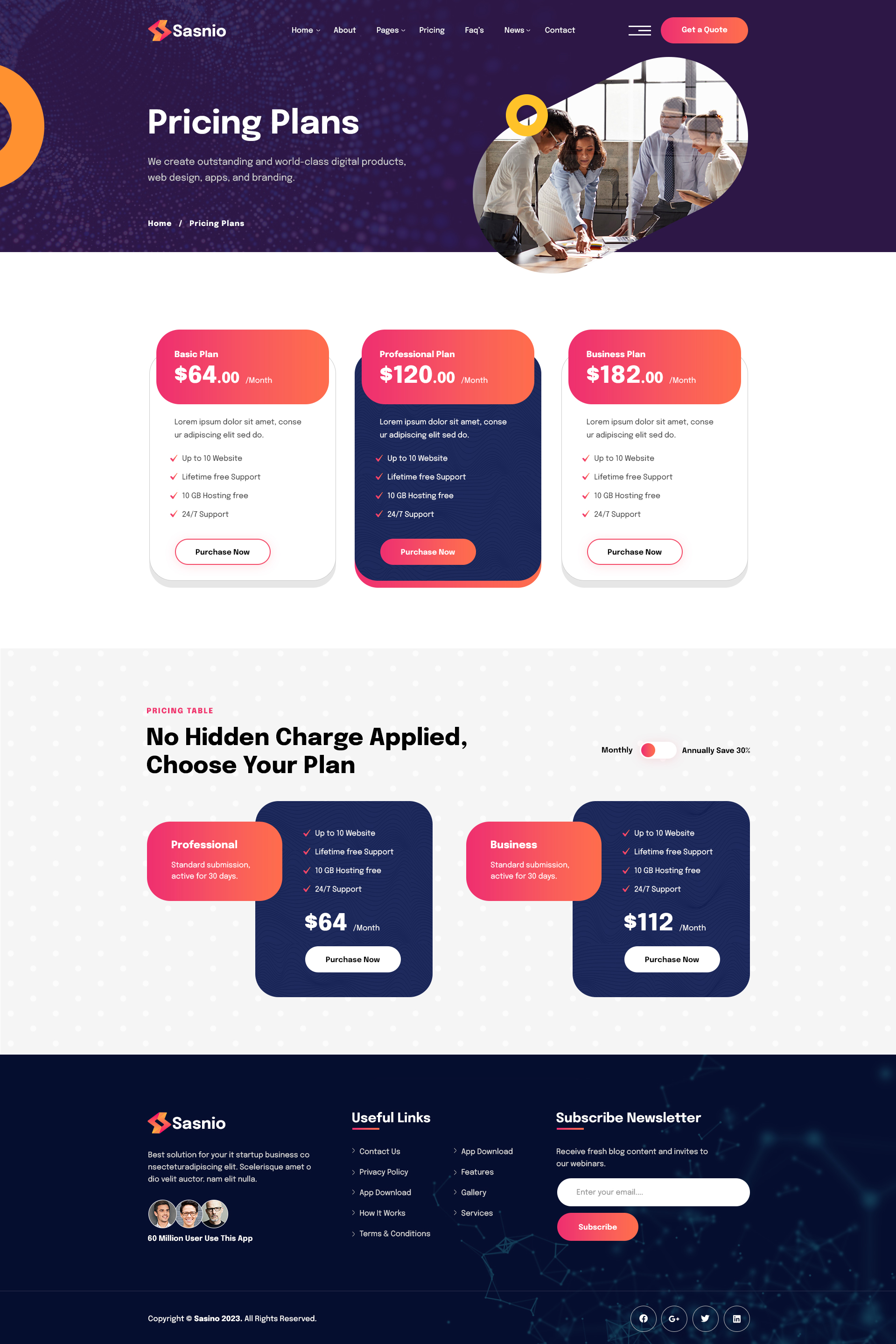 Sasnio | Saas Software & Startup Agency PSD Template by winsfolio ...