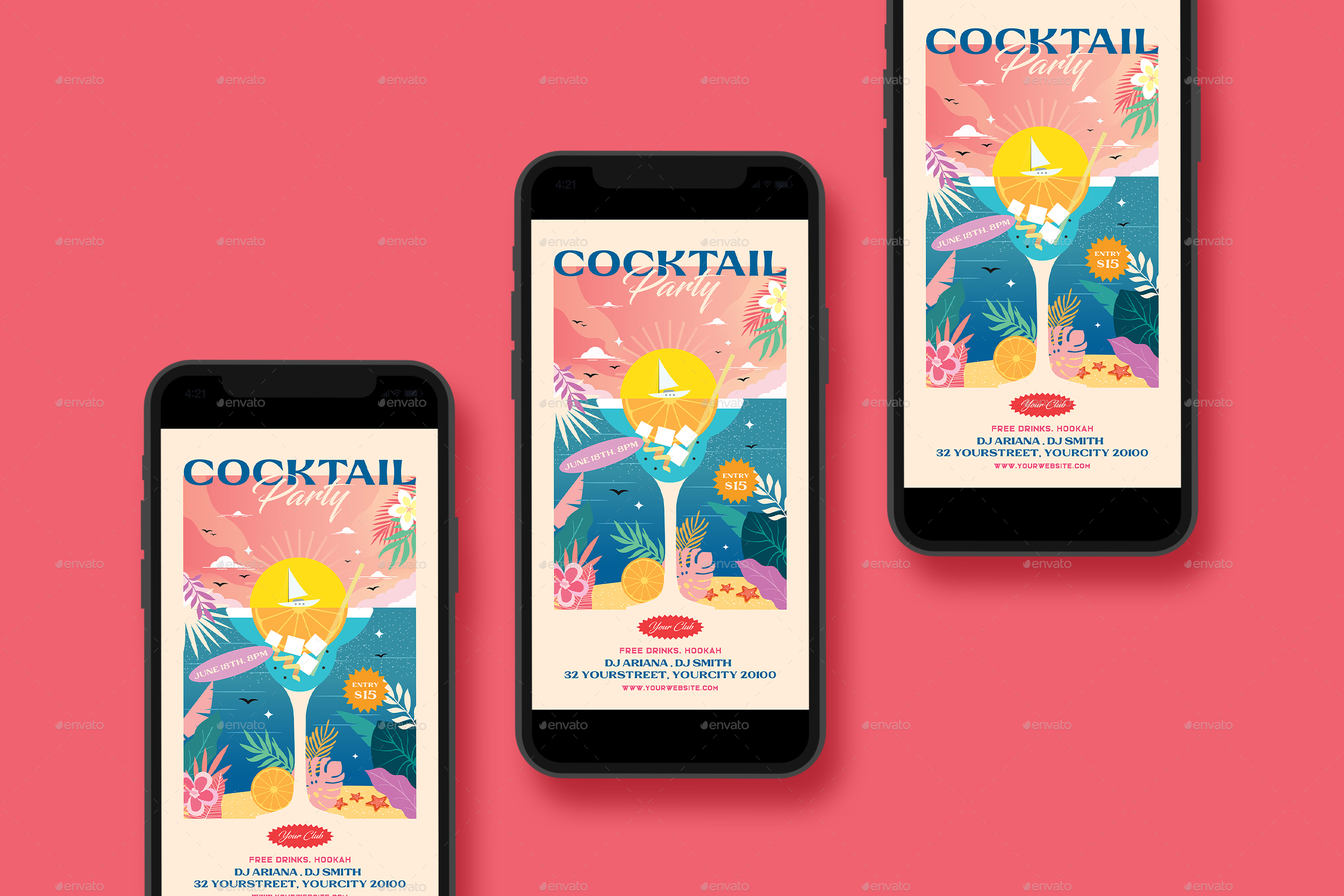 Cocktail Flyer, Print Templates | GraphicRiver
