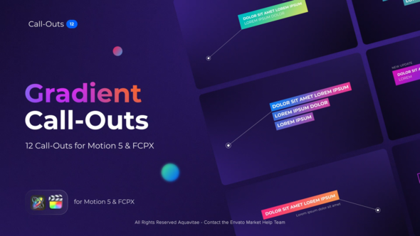 Gradient Call-Outs for Motion & FCPX, Apple Motion Templates | VideoHive