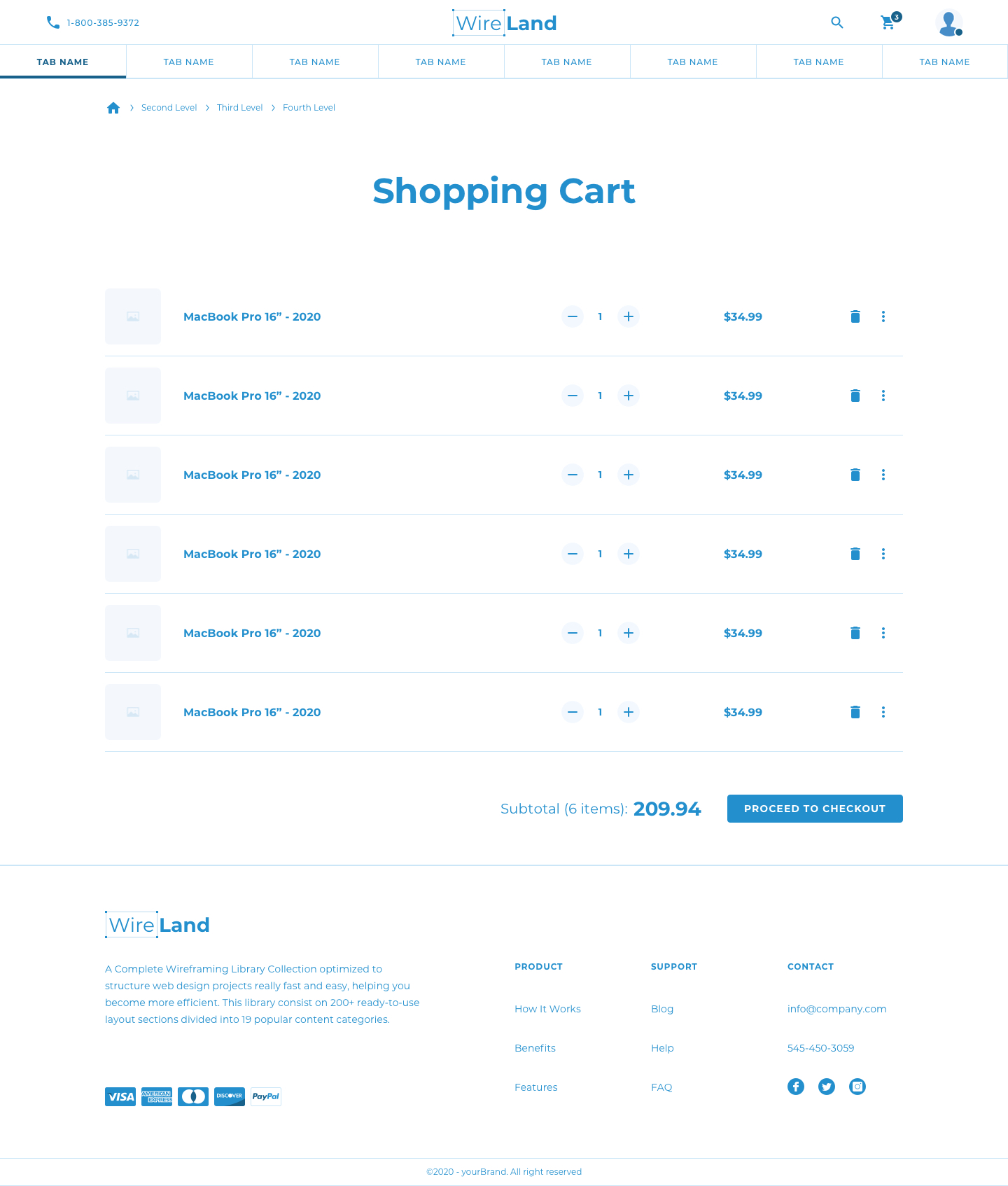 Wireland for Ecommerce - Massive Wireframe Library Collection by YOYO_LABS