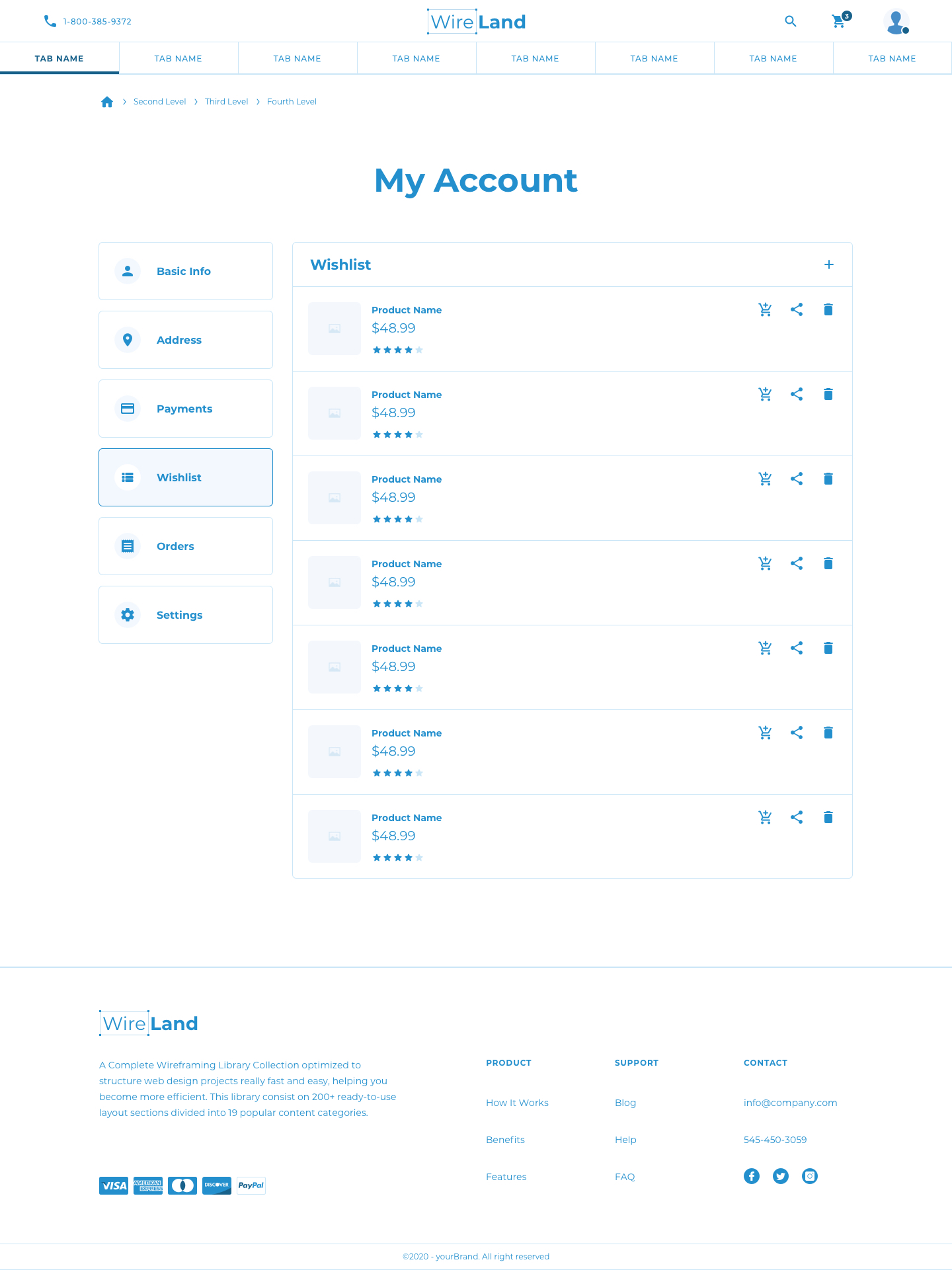 Wireland for Ecommerce - Massive Wireframe Library Collection by YOYO_LABS