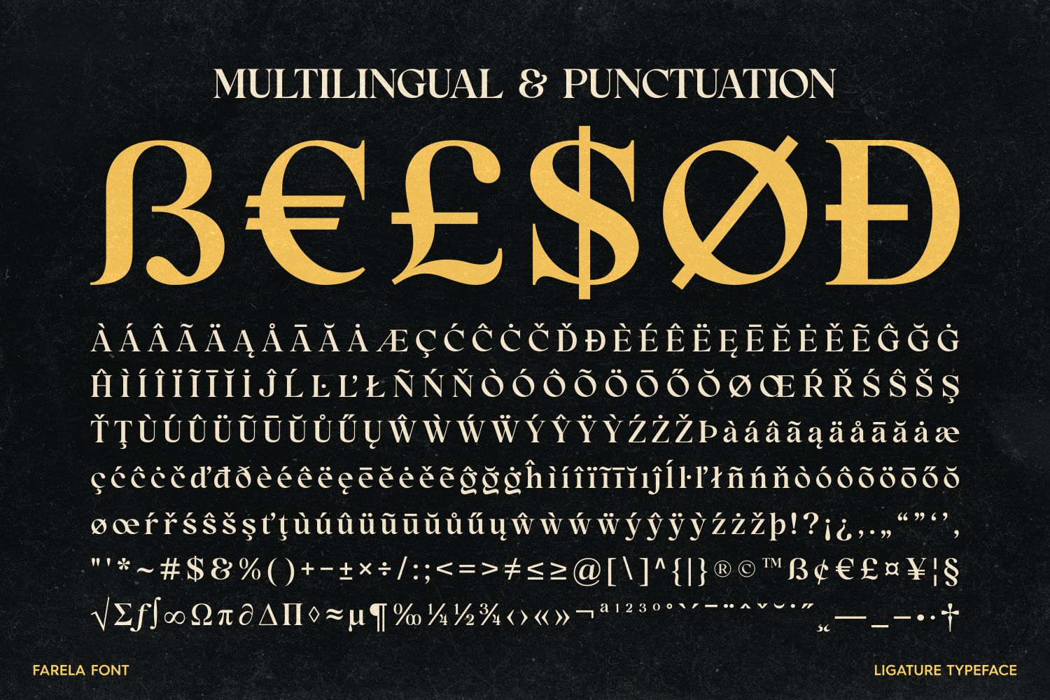 FARELA LIGATURE FONT, Fonts | GraphicRiver