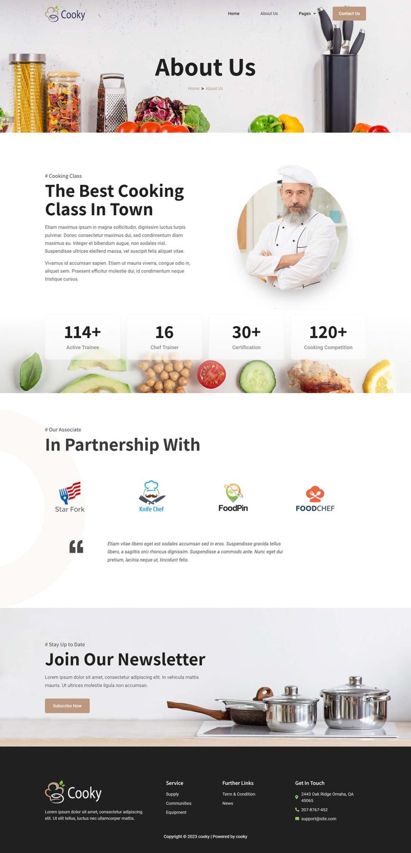 Cooky - Cooking Class Elementor Template Kit by Kitpro | ThemeForest