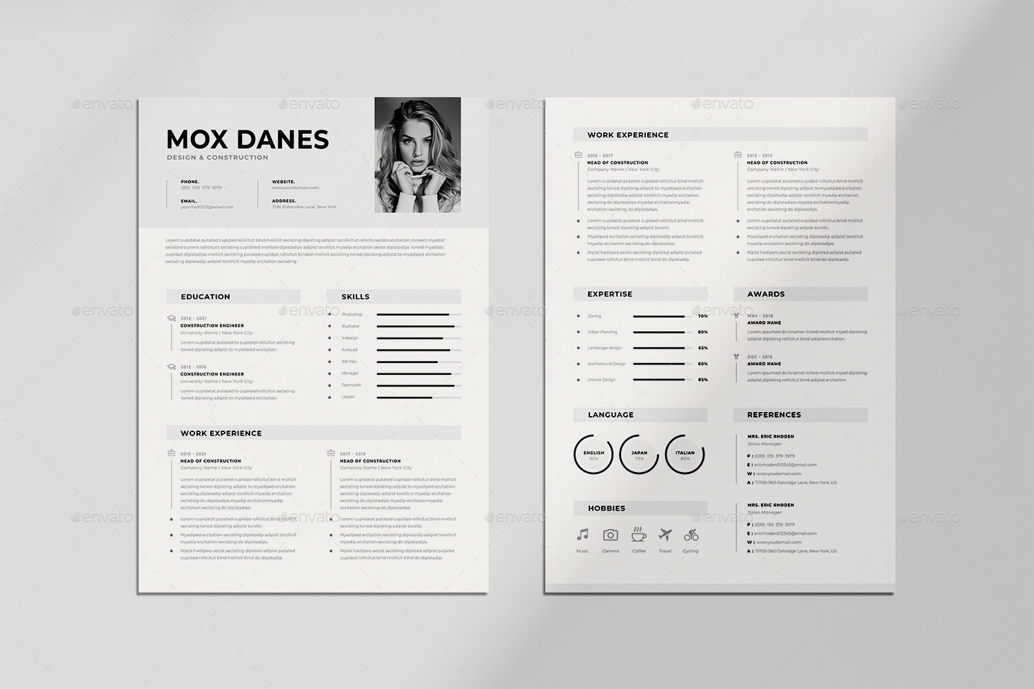 Resume Word Template, Print Templates | GraphicRiver