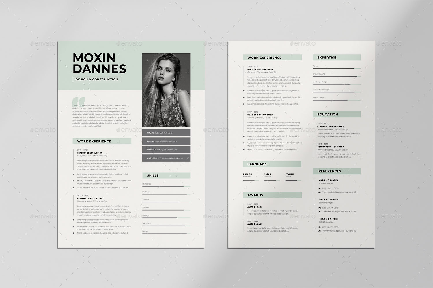 Resume Word Template, Print Templates | GraphicRiver