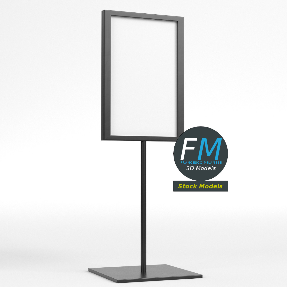 Tabletop sign holder 4 by FrancescoMilanese85 | 3DOcean